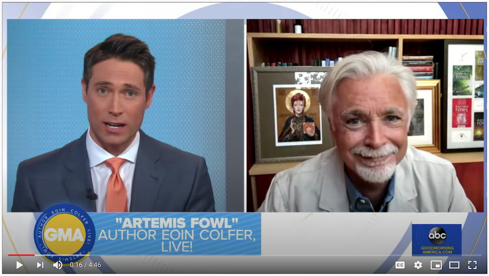 Books on Film: Eoin Colfer (and David Bowie?!) on Good Morning America