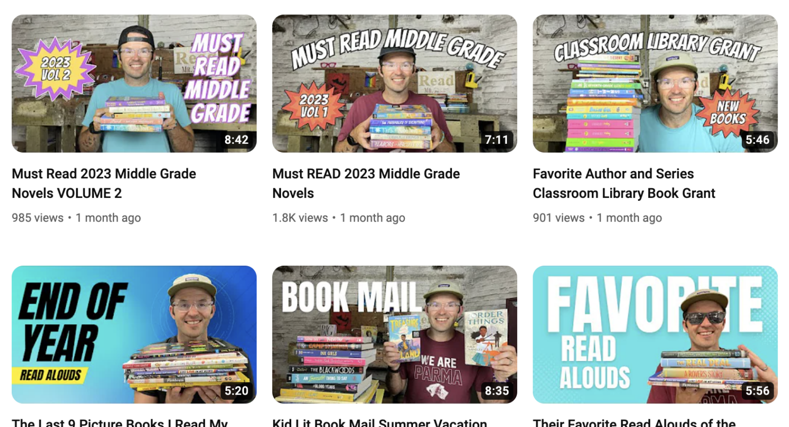 A Beginning-the-School-Year Recommendation: Colby Sharp on YouTube